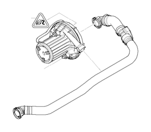 Genuine BMW Air Suction Pump Hose - 11727838504 - Modded Euros