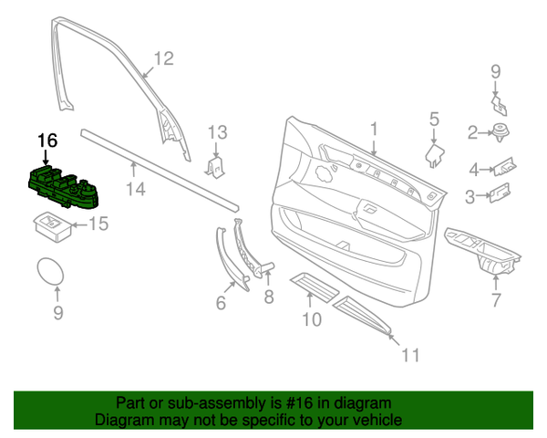Genuine BMW Window Lifter Switch - 61319218044 - Modded Euros