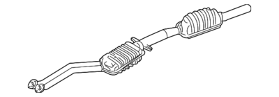 Genuine BMW Exhaust Muffler Front (323Ci 323i 328Ci 328i) - 18301437600 ...