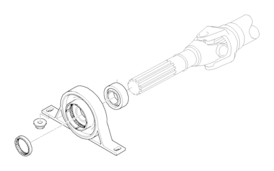 Genuine BMW Drive Shaft Center Support - 26127521855 - Modded Euros