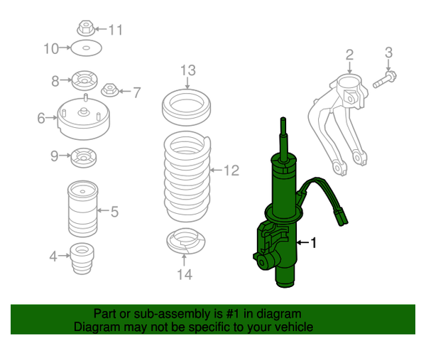 Genuine BMW Strut Assembly (E71) - 37116794536 - Modded Euros