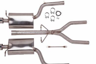 Billy Boat 2.5" Dual Single Tips Cat-Back Exhaust - Sport (02-05 A4 ...