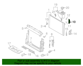 Genuine BMW Radiator Spacer (Compensator) - 17117520335 - Modded Euros