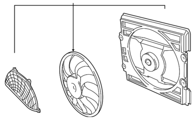 Genuine BMW Auxiliary Fan Assembly (E38 E52) - 64546921383 - Modded Euros