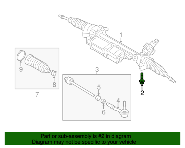 Genuine BMW Steering Rack Mounting Bolt - 07119906963 - Modded Euros
