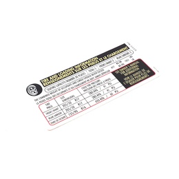 Genuine VW LABEL - 5C0010784E - Modded Euros