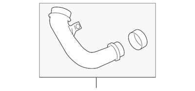 Genuine BMW Turbocharger Inlet Hose Bottom - 13717599290 - Modded Euros
