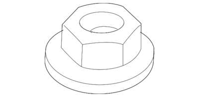 Genuine BMW Hex Nut With Plate (M6) - 07147134319 - Modded Euros