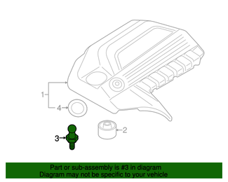 Genuine BMW Engine Cover Ball Pin - 11127593207 - Modded Euros