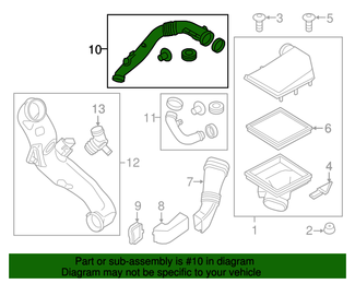 Genuine BMW Filtered Air Pipe - 13717582312 - Modded Euros