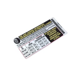 Genuine VW LABEL - 1K0010658F - Modded Euros