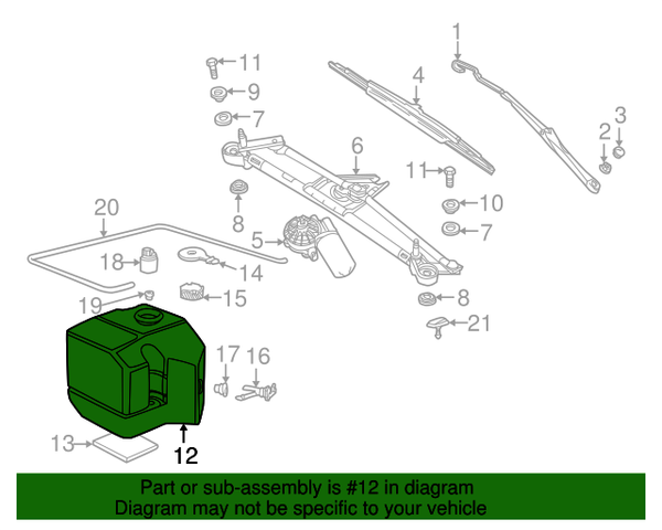 Genuine BMW Windshield Washer Fluid Reservoir - 61668370834 - Modded Euros