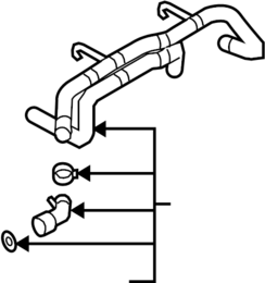 Genuine VW / Audi Radiator Coolant Hose Upper (Touareg) - 7L0122101J ...