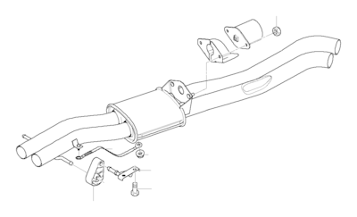 Genuine BMW Exhaust System Hanger - 18203404099 - Modded Euros