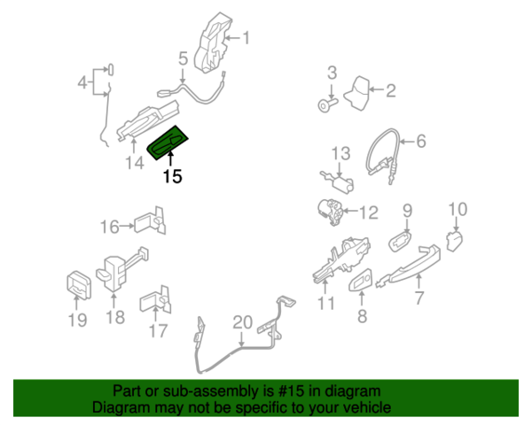 Genuine BMW Interior Door Handle Trim - 51417210853 - Modded Euros