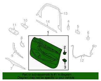 Genuine BMW Door Interior Trim Panel - 51417327189 - Modded Euros