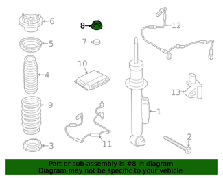Genuine BMW Mini Shock Absorber Nut - 33506896360 - Modded Euros