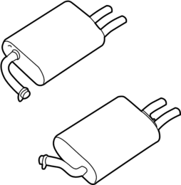 Genuine BMW Exhaust Muffler - 18307935446 - Modded Euros