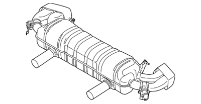 Genuine BMW Exhaust Muffler - 18308663576 - Modded Euros