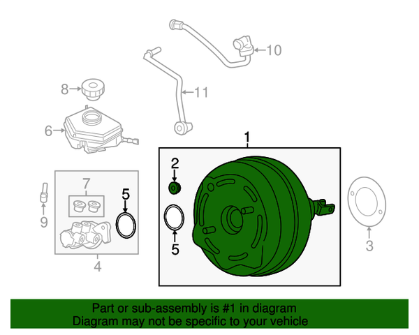 Genuine BMW Power Brake Booster - 34337849876 - Modded Euros