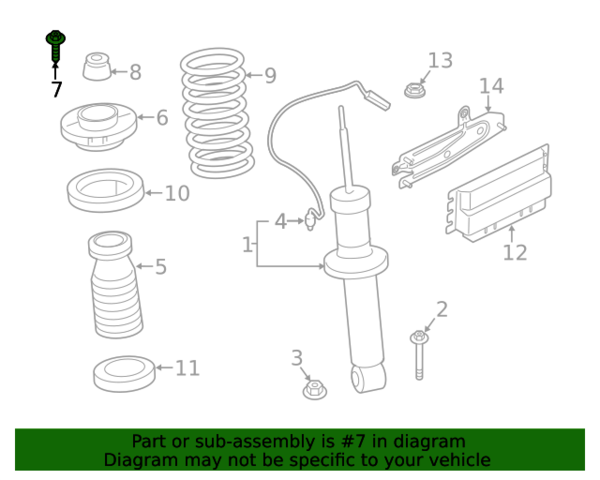 Genuine BMW Shock Absorber Mounting Bolt - 33509909440 - Modded Euros