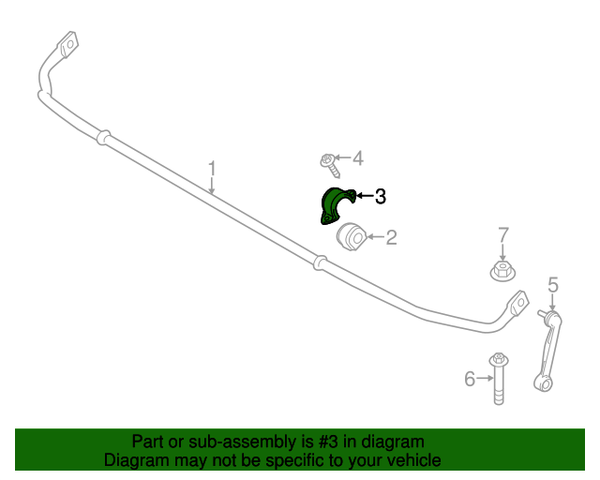 Genuine BMW Suspension Stabilizer Bar Bracket - 33556865707 - Modded Euros
