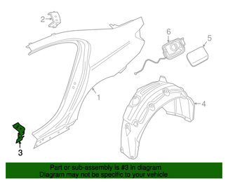 Genuine BMW Quarter Panel Bracket - 41217425176 - Modded Euros