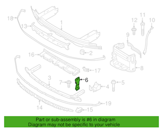 Genuine BMW Bumper Cover Support Rail Bracket - 51117357180 - Modded Euros