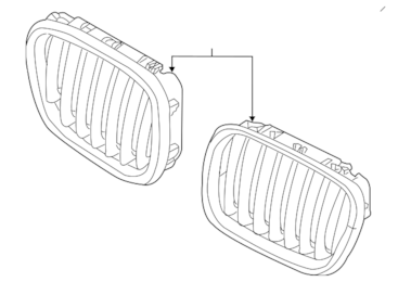 Genuine BMW Grille - 51118056323 - Modded Euros