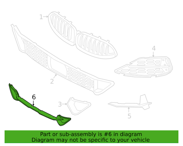 Genuine BMW Grille Molding - 51118074800 - Modded Euros