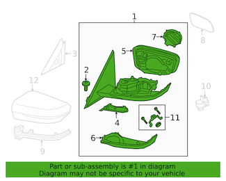 Genuine BMW Door Mirror - 51169854797 - Modded Euros