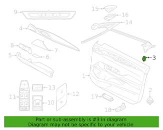 Genuine BMW Door Lock Knob Bezel - 51419478920 - Modded Euros