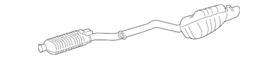 Genuine Mercedes Exhaust Muffler - 2044902835 - Modded Euros