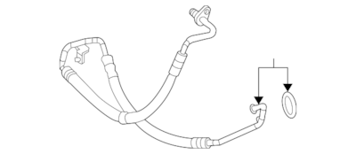 Genuine Mercedes Power Steering Pressure Hose - 2074600724 - Modded Euros