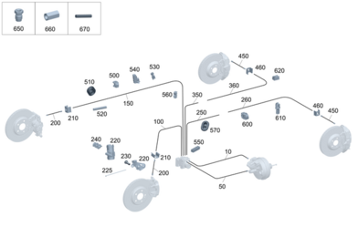 Genuine Mercedes Brake Hydraulic Hose - 2234201800 - Modded Euros