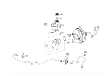 Genuine Mercedes Power Brake Booster Vacuum Hose Bracket - 2229981301 ...