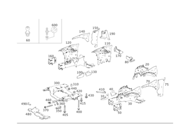 Genuine Mercedes Suspension Subframe Reinforcement Bracket - 2226261331 ...