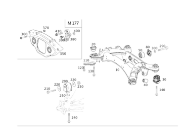Genuine Mercedes Suspension Subframe Reinforcement Bracket ...