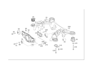 Genuine Mercedes Suspension Subframe Crossmember - 2213500508 - Modded ...
