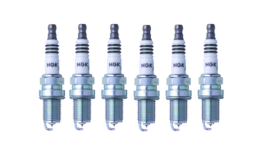 NGK BKR9EIX Iridium Spark Plugs - One Heat Range Colder - 6 Pack ...
