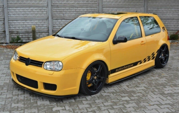 Maxton Design Front Splitter - Textured Black (04 Golf R32) - Modded Euros