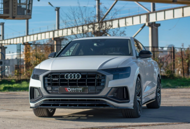 Maxton Design Front Splitter - Textured Black (18+ Q8) - Modded Euros